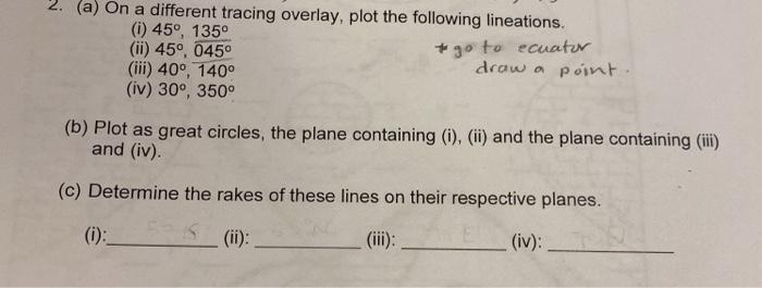 Solved 2. (a) On a different tracing overlay, plot the | Chegg.com