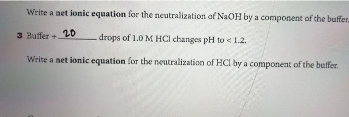 Solved Write a net ionic equation for the neutralization of | Chegg.com