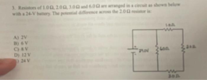 Solved A) 2 V (i) 6v (C) 8 V D) 12v 1248II. Problem ( 60 | Chegg.com