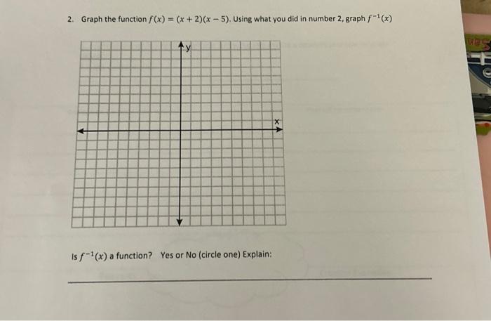 Solved 2. Graph the function f(x)=(x+2)(x−5). Using what you | Chegg.com Solved 2. Graph the function f(x)=(x+2)(x−5). Using what you | Chegg.com