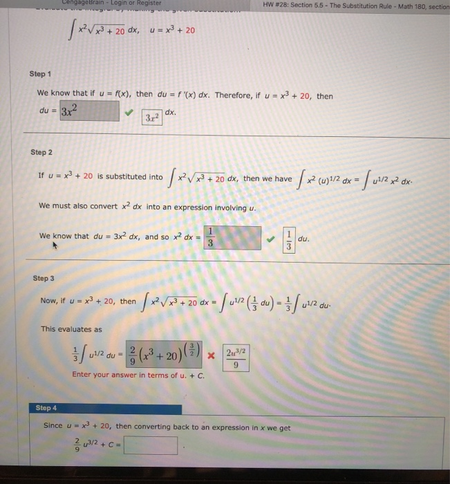 Solved CengageBrain - Login or Register HW #28: Section 5.5 | Chegg.com