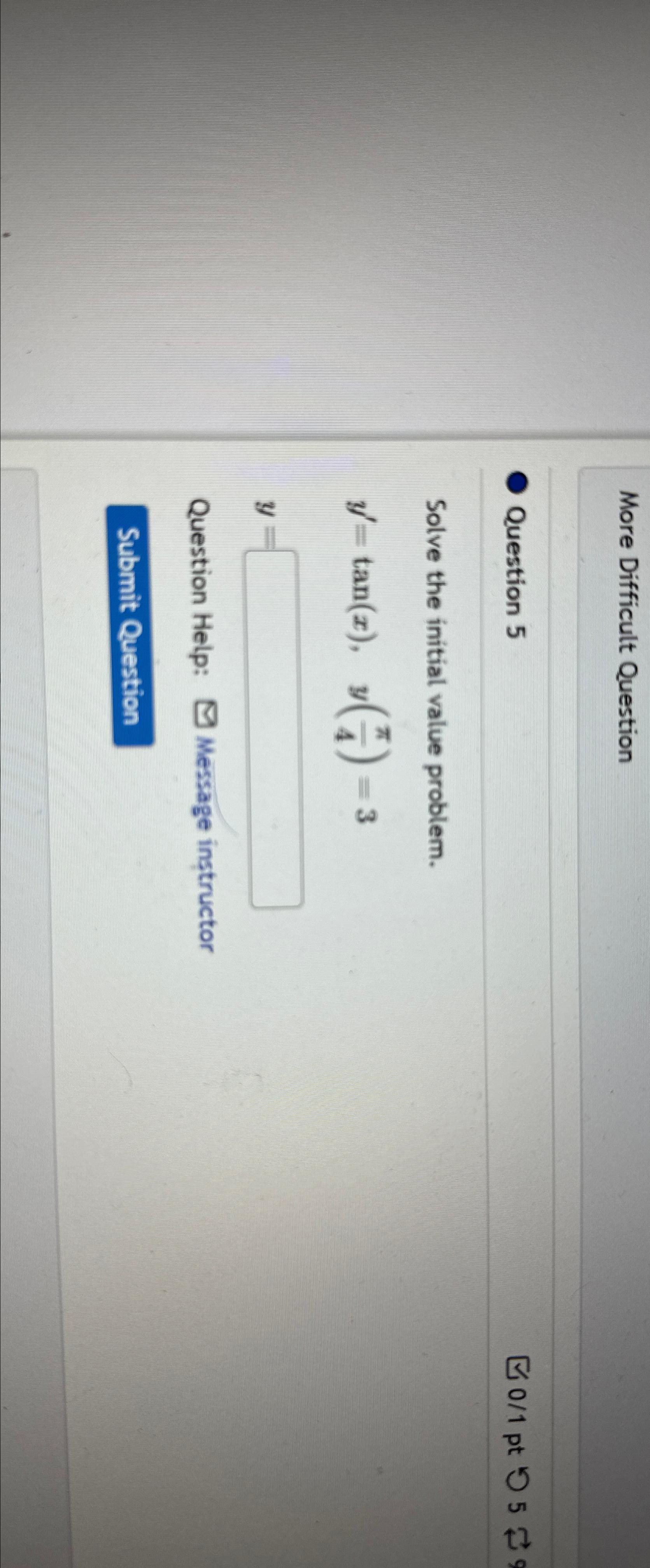 Solved More Difficult QuestionQuestion 501 pt 5 セSolve the | Chegg.com Solved More Difficult QuestionQuestion 501 pt 5 セSolve the | Chegg.com