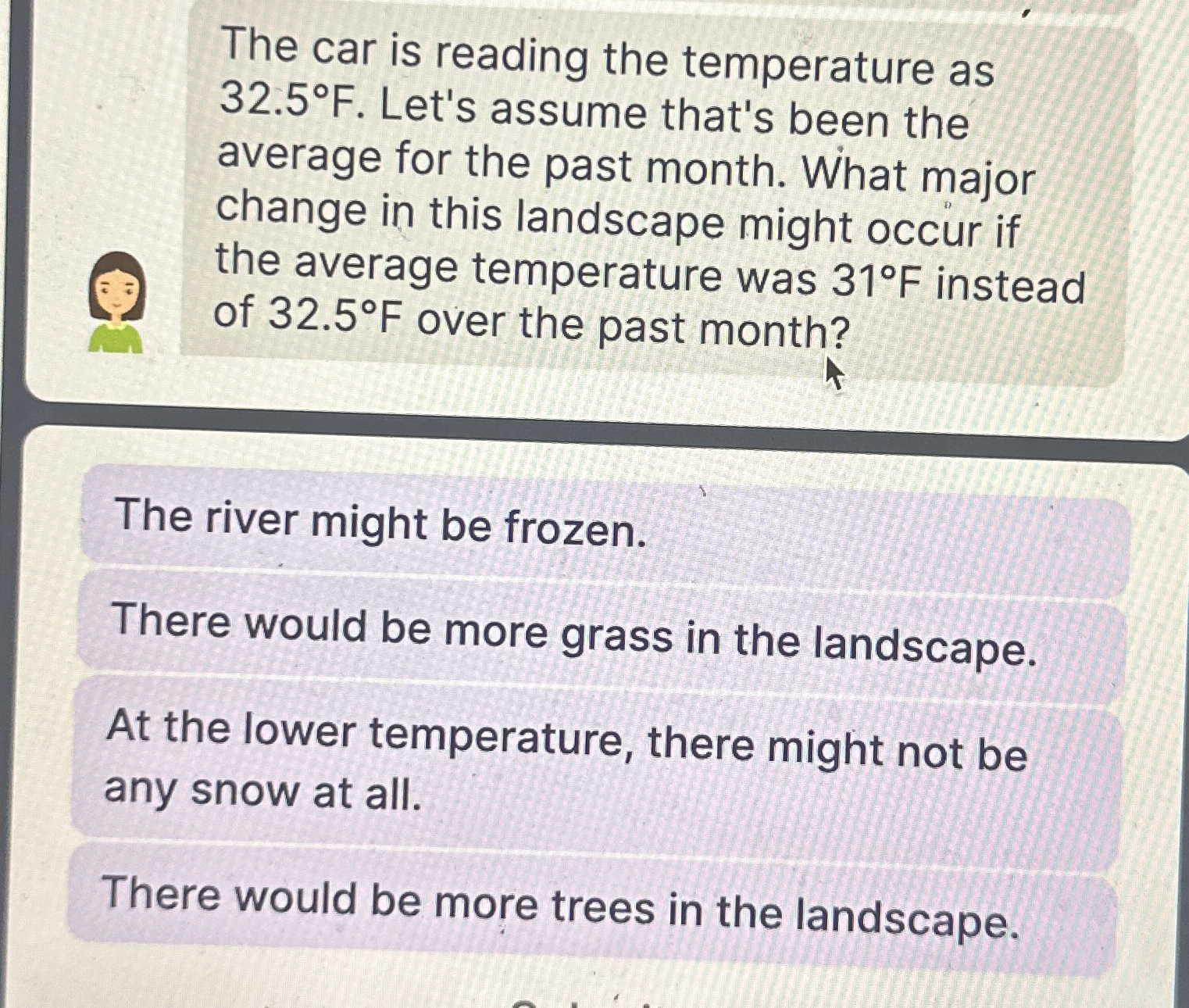 Solved The car is reading the temperature as 32.5°F. ﻿Let's | Chegg.com