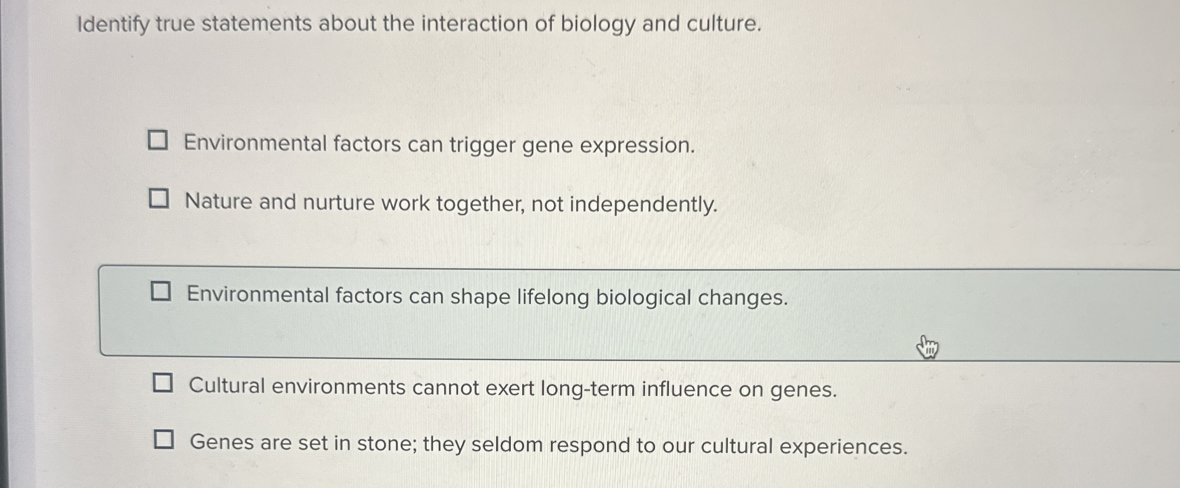 Solved Identify true statements about the interaction of | Chegg.com