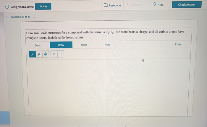 Solved Resources G Give Up Hint Check Answer 74.4% | Chegg.com