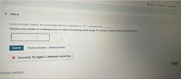 Solved Part A Using shorthand notation, the ground state | Chegg.com