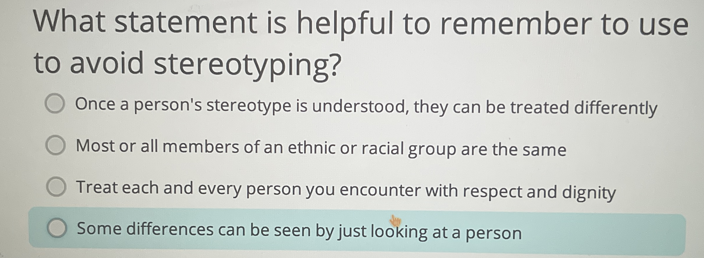 Solved What statement is helpful to remember to use to avoid | Chegg.com