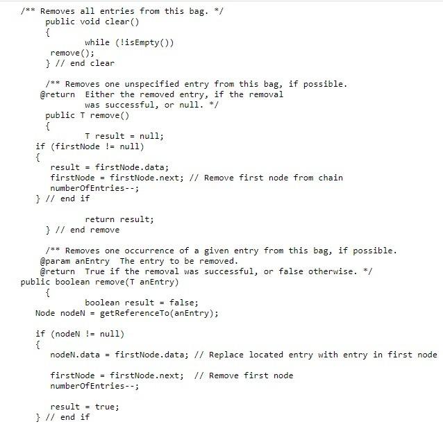 Solved Consider the LinkedBag class which implements the | Chegg.com