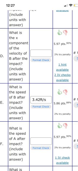 Solved Two coins A and B have the initial velocities shown | Chegg.com