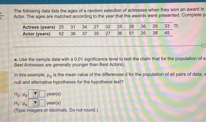 Solved The following data list the ages of a random | Chegg.com