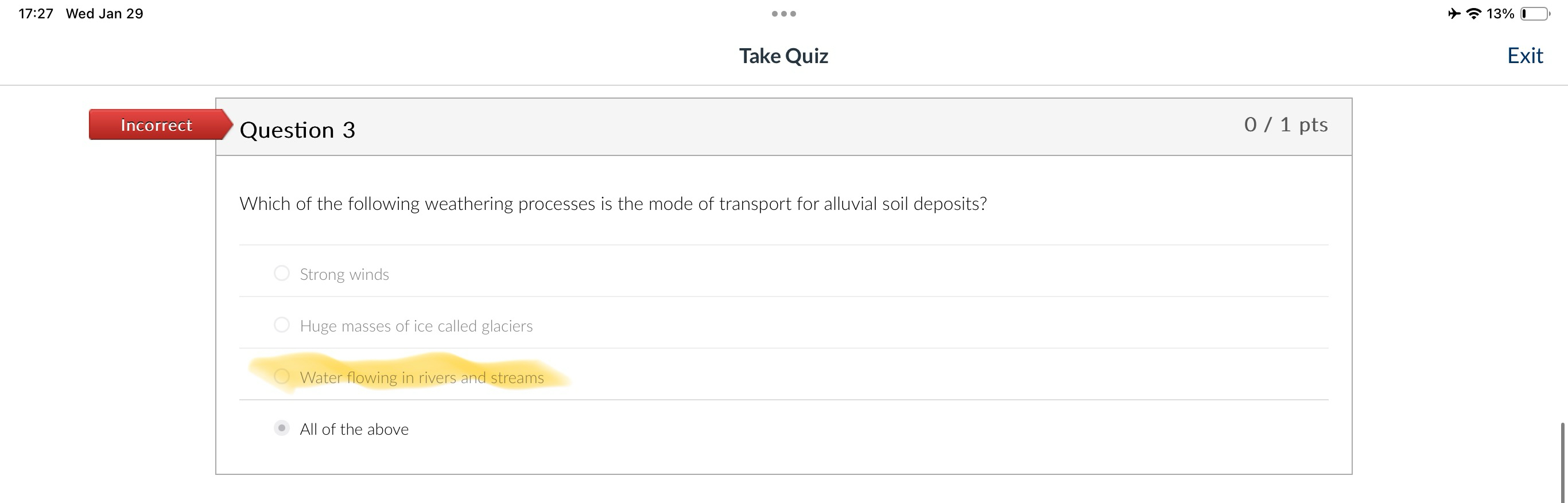 17:27 ﻿Wed Jan 29ExitQuestion 301 ﻿ptsWhich of the | Chegg.com