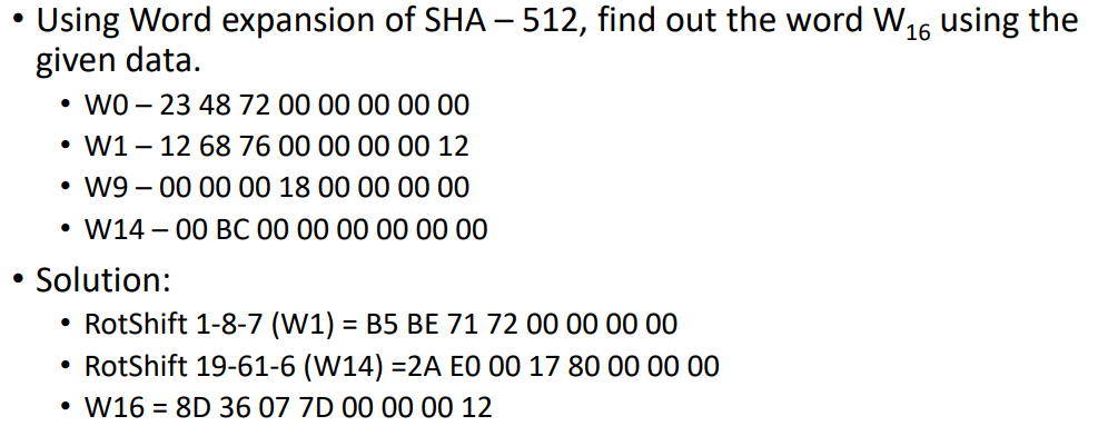 Solved Solve this step by step Using Word expansion of SHA | Chegg.com