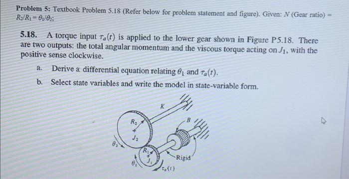 Solved Problem 5: Textbook Problem 5.18 (Refer below for | Chegg.com
