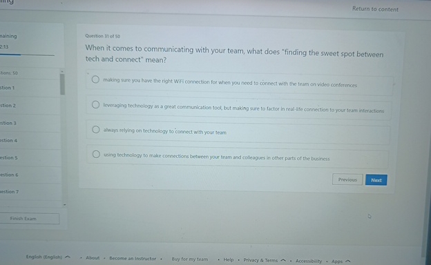 Solved Return to contentQuestion 31 ﻿ef 50When it comes to | Chegg.com