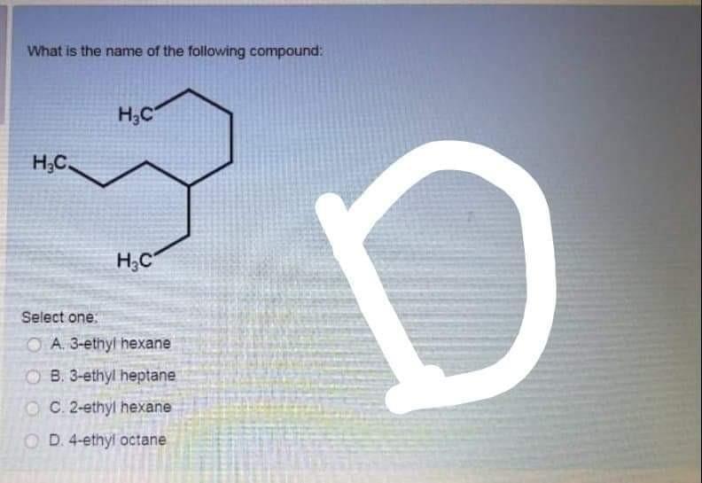 Solved What is the name of the following compound: H2C H.C. | Chegg.com