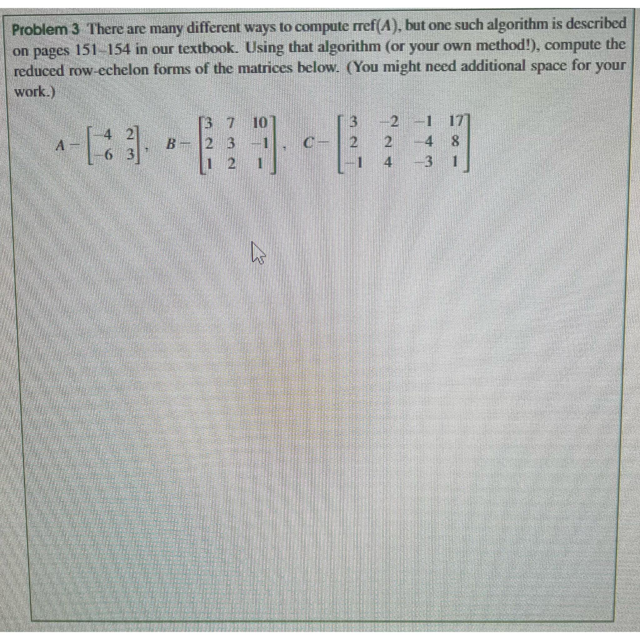 Solved Problem 3 ﻿There are many different ways to compute | Chegg.com