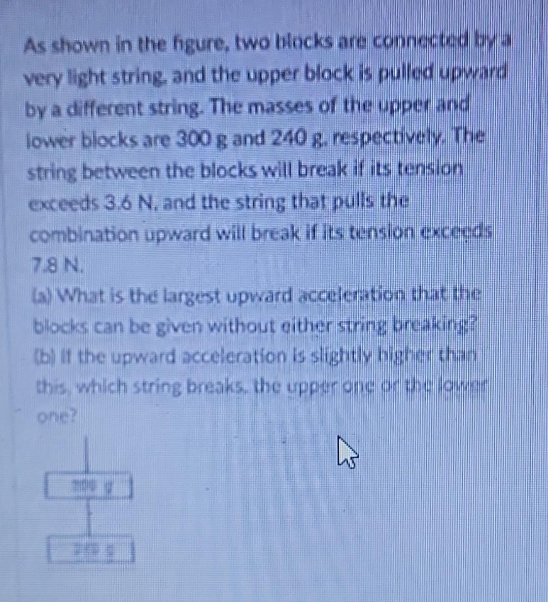 Solved Question As shown in the figure, two blocks are | Chegg.com