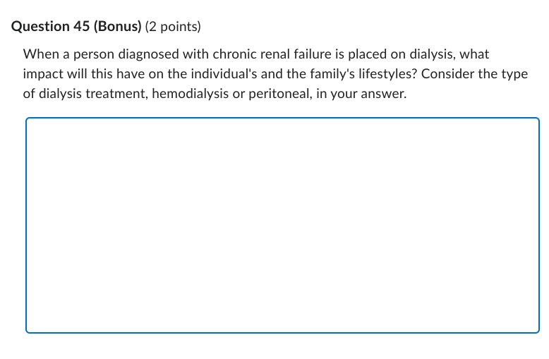 Solved Question 45 (Bonus) (2 ﻿points)When a person | Chegg.com