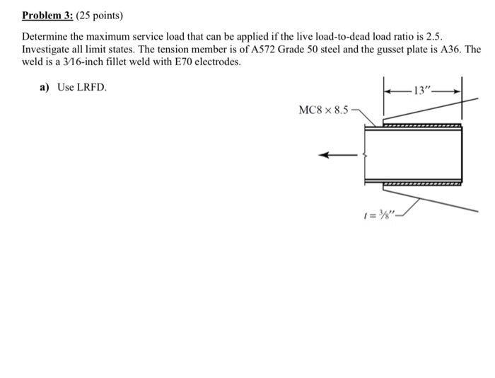 Solved Problem 3: (25 points) Determine the maximum service | Chegg.com