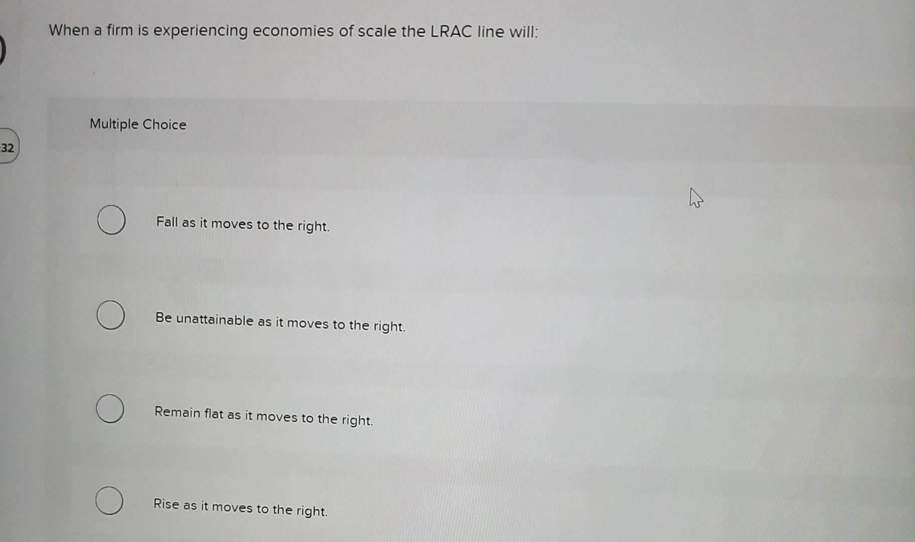 Solved When a firm is experiencing economies of scale the | Chegg.com