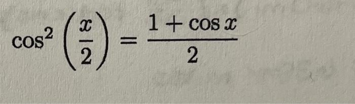 Solved cos2(2x)=21+cosx | Chegg.com