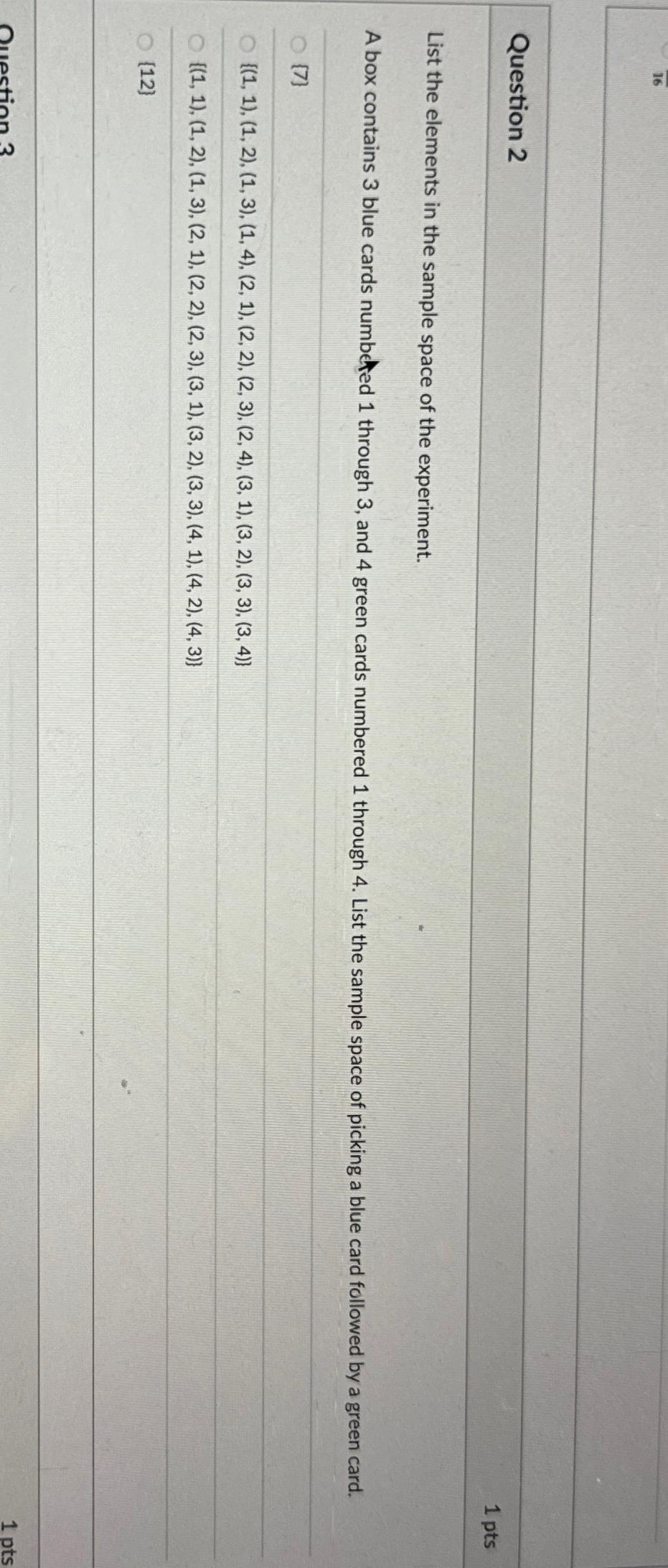 Solved Question 21 ﻿ptsList the elements in the sample space | Chegg.com