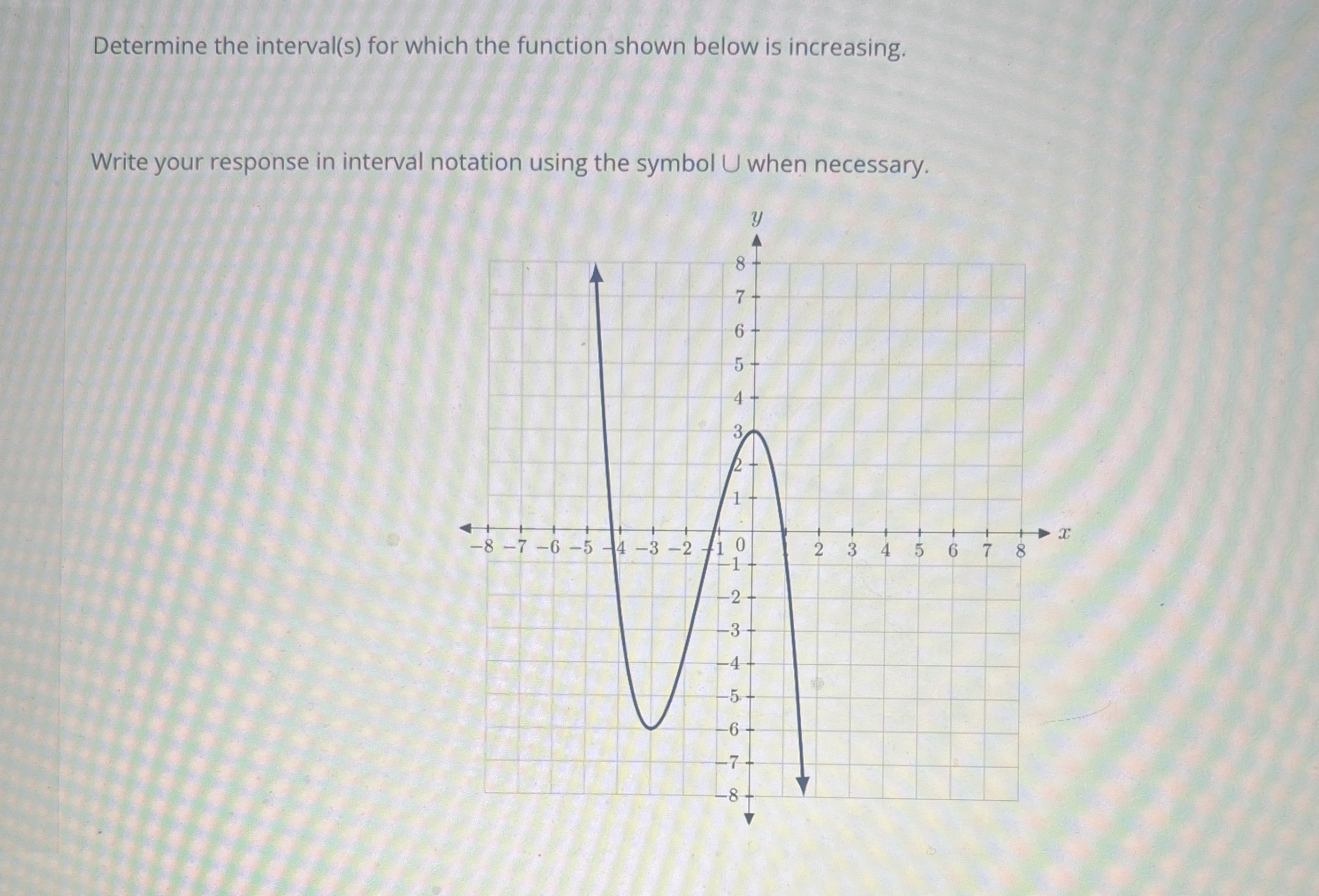 Solved Determine the interval(s) ﻿for which the function | Chegg.com