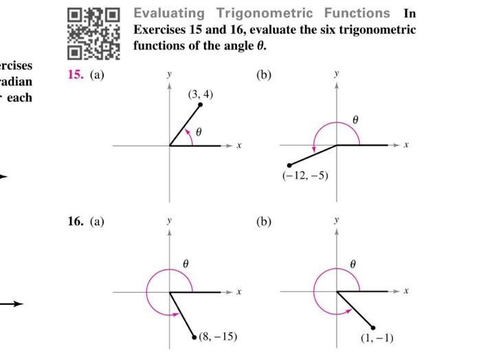 Solved Evaluating Trigonometric Functions In Exercises 15 | Chegg.com