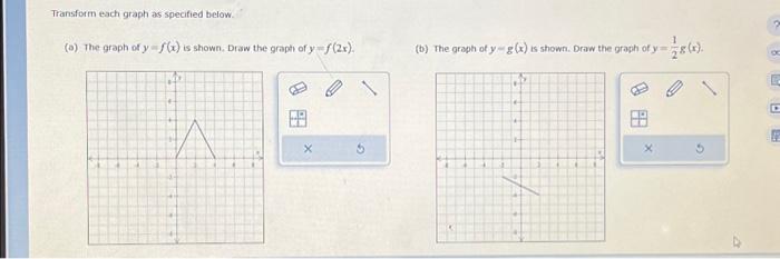 Solved Transform each graph as specified below. (a) The | Chegg.com