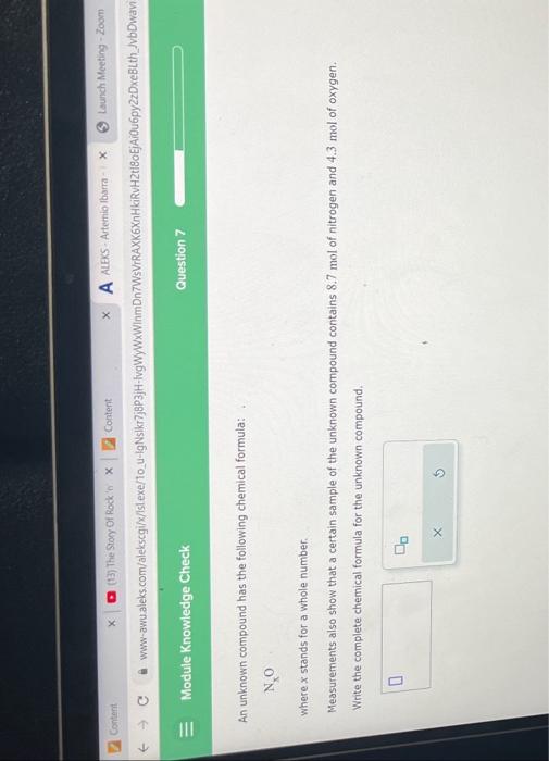 Solved An unknown compound has the following chemical | Chegg.com
