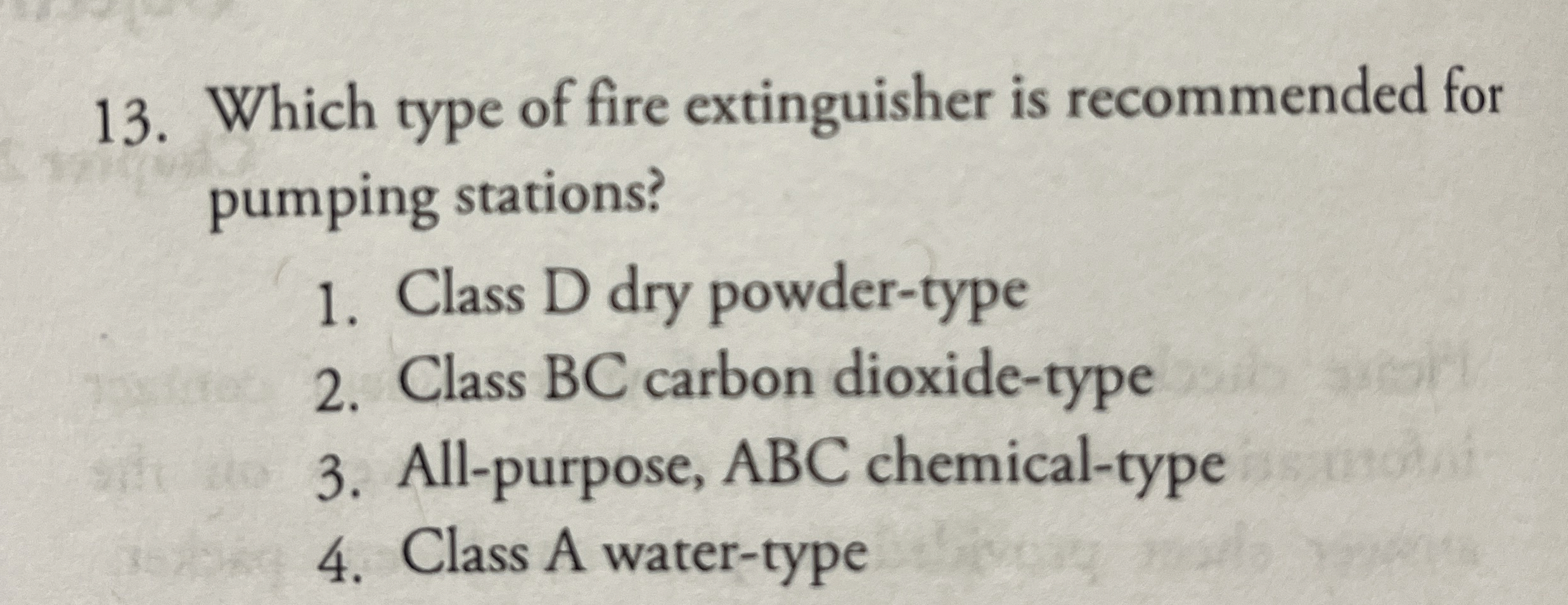 Solved Which type of fire extinguisher is recommended for | Chegg.com