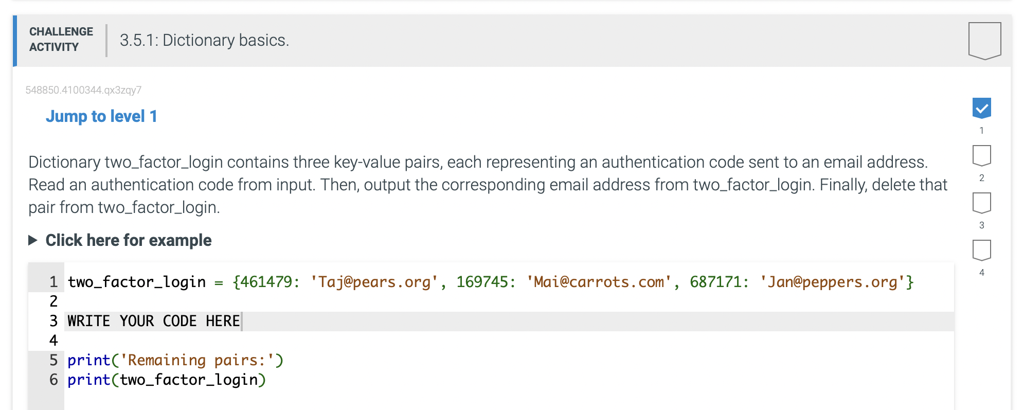 Solved Jump to level 1Dictionary two_factor_login contains | Chegg.com