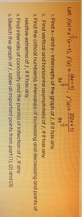 Solved 5 Let: f(x)= x3(x-1), f'(x) = (4x = 1), F Solved 5 Let: f(x)= x3(x-1), f'(x) = (4x = 1), F