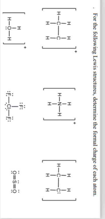 Solved For the following Lewis structures, determine the | Chegg.com