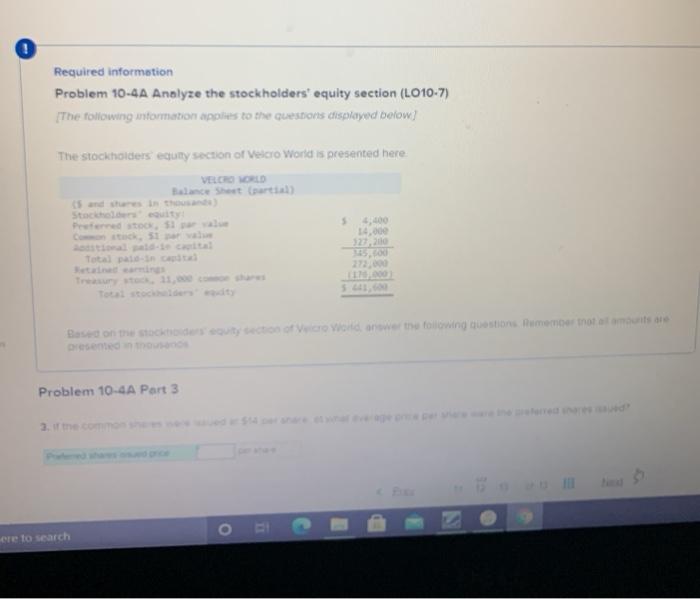 Solved Required information Problem 10-4A Analyze the | Chegg.com