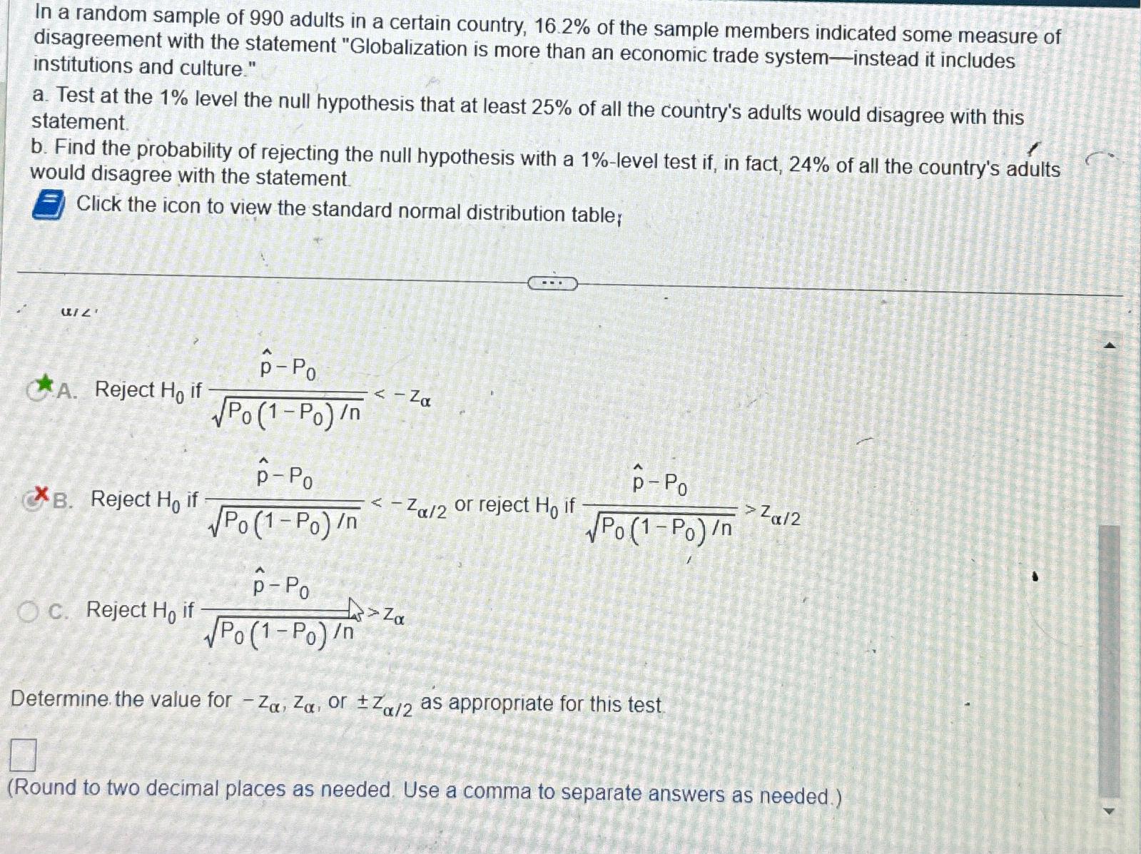 Solved In a random sample of 990 ﻿adults in a certain | Chegg.com