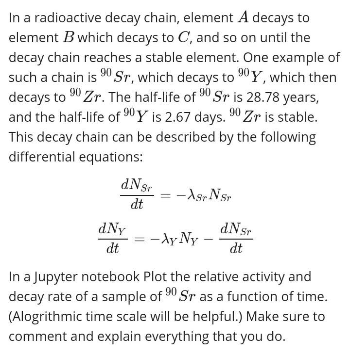In a radioactive decay chain, element A decays to | Chegg.com