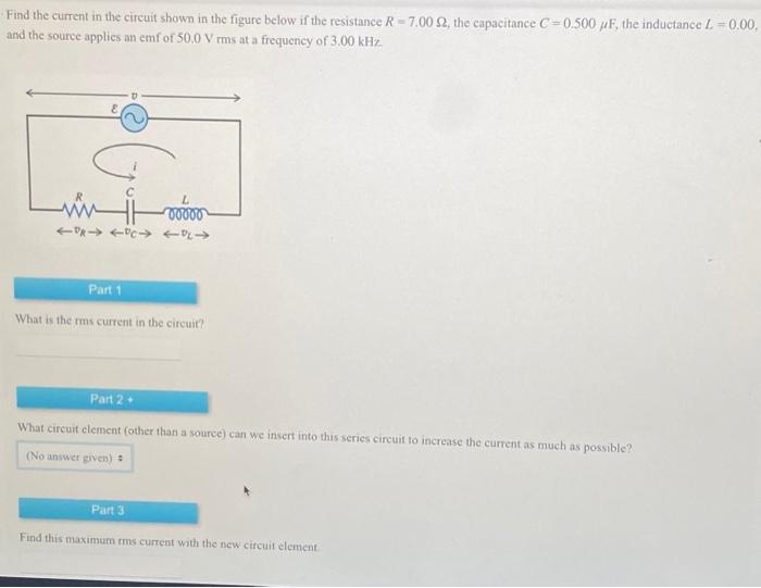 Solved Find the current in the circuit shown in the figure | Chegg.com