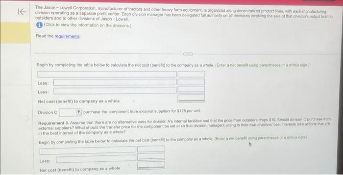 Solved The Jason - Lowell Corporation, manulacturer of | Chegg.com