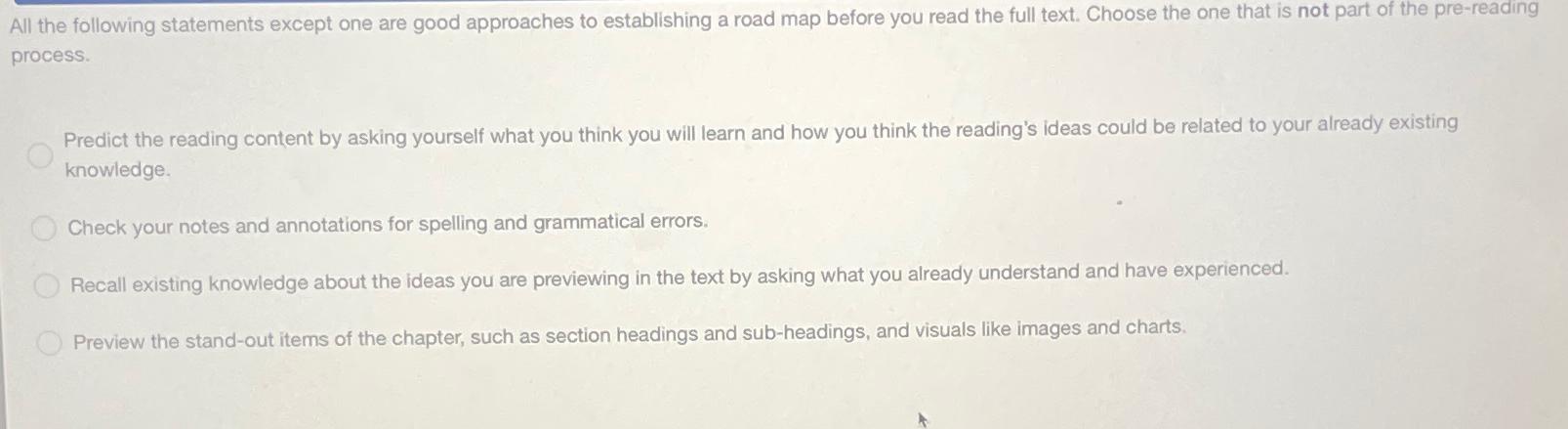 Solved All the following statements except one are good | Chegg.com