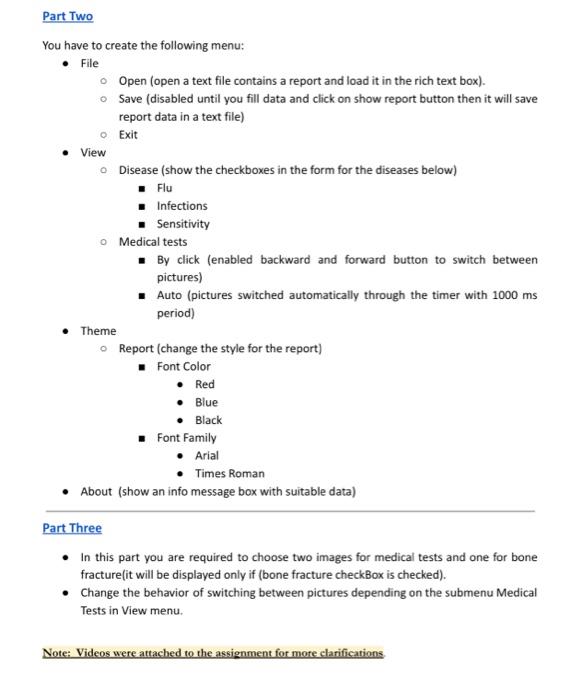 Solved i want solution for this task as all part ،Note:in c# | Chegg.com