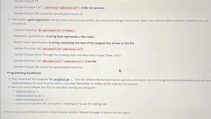 Solved \# CMSC 210 Project 7 Template "Write your code for | Chegg.com