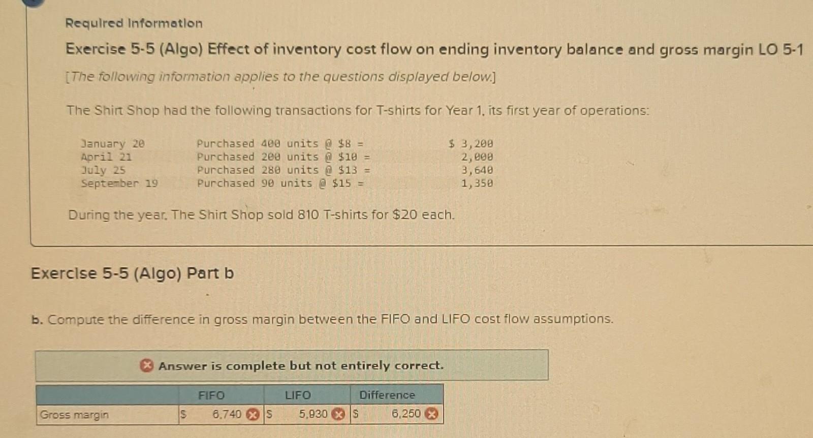 Solved Requlred Information Exercise 5-5 (Algo) Effect of | Chegg.com