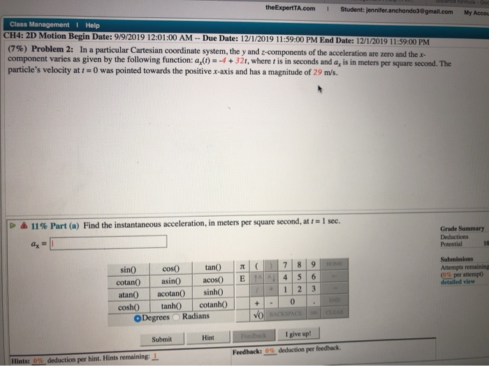 Solved theExpertTA.com | Student: | Chegg.com