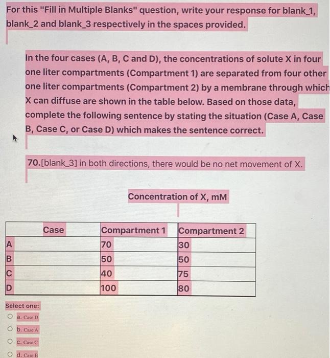 Solved For this "Fill in Multiple Blanks" question, write | Chegg.com