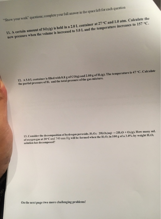 Solved CHEM 101 Worksheet, Chapter 5: Gases Multiple choice | Chegg.com