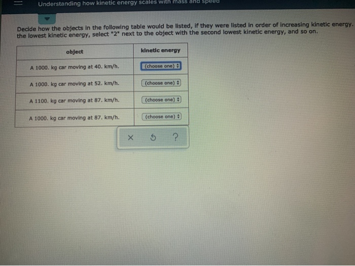 Solved Understanding how kinetic energy scales with mass | Chegg.com