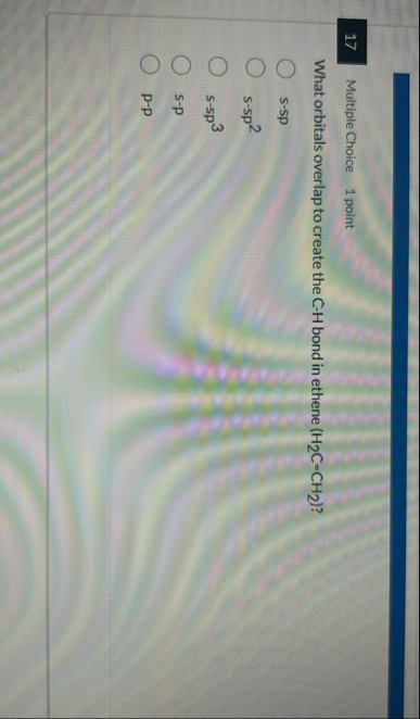 Solved 17Multiple Choice1 ﻿pointWhat orbitals overlap to | Chegg.com