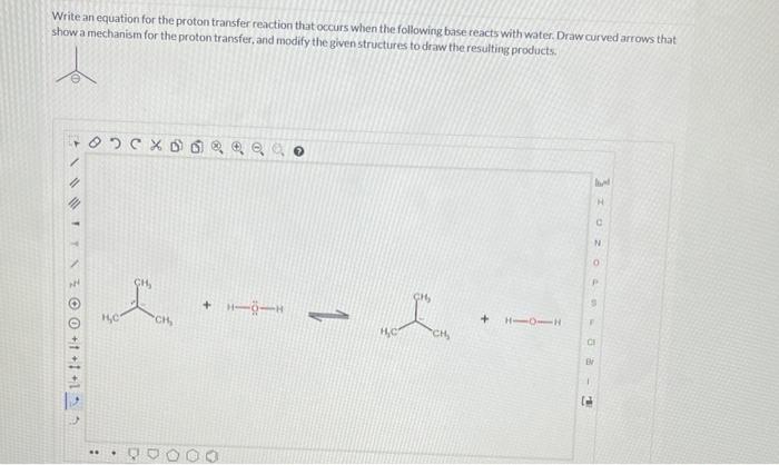 Solved Write an equation for the proton transfer reaction | Chegg.com