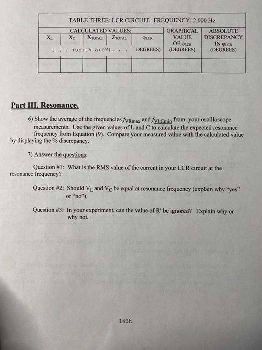 Experiment 270 Procedure Part I. The LR Circuit (a) | Chegg.com
